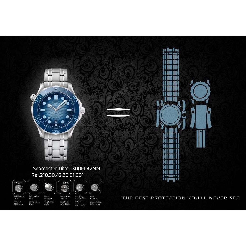 ฟิล์มกันรอยนาฬิกา Protection Film สำหรับ แบรนด์ Omega Seamaster Diver ...