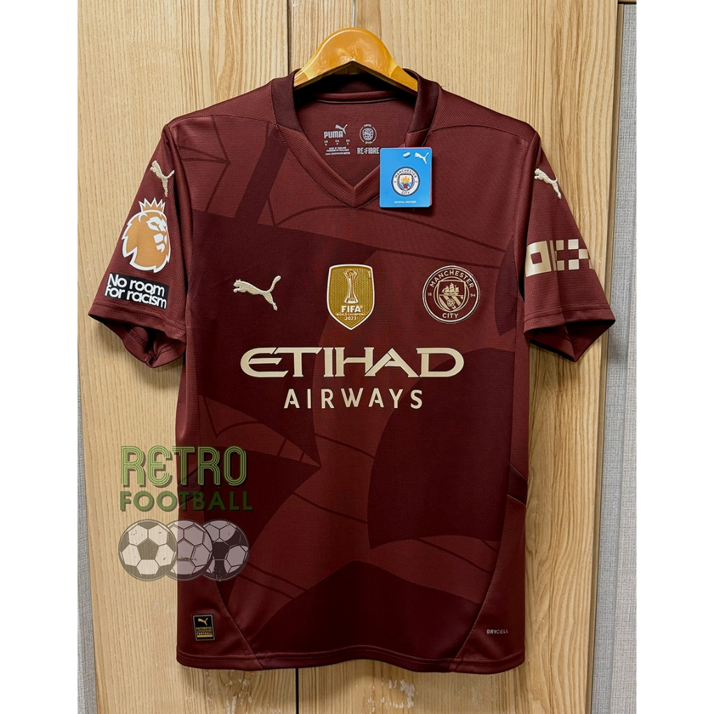 เสื้อฟุตบอลทีม แมนซิตี้ 3A เกรดแฟนบอล Third ชุดสาม ปี 24/25 ฟลูออฟชั่น ...