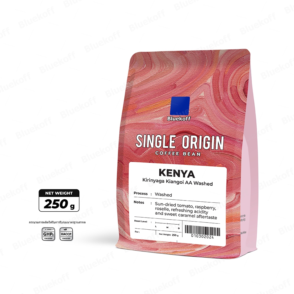 เมล็ดกาแฟคั่ว Kenya Kirinyaga Kiangoi AA Washed Bluekoff อาราบิก้า 100% ...