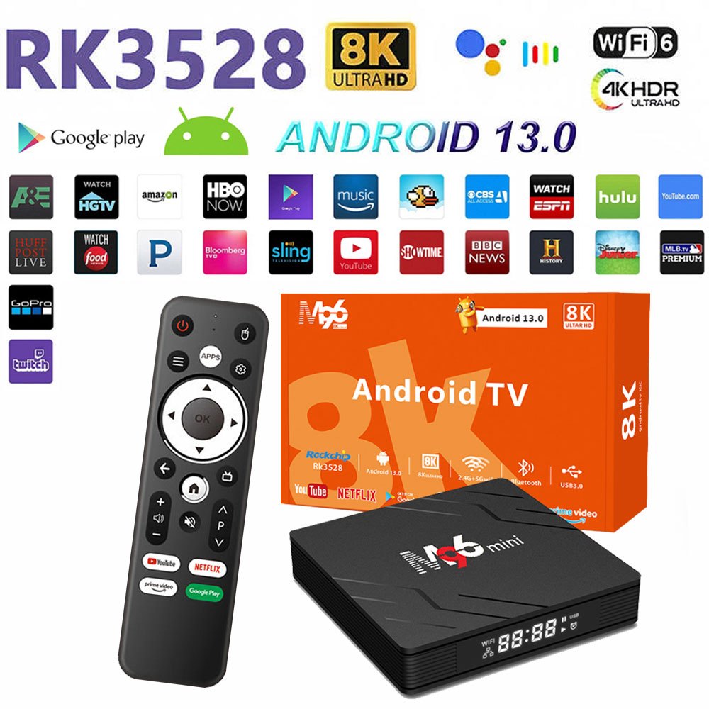 กล่องแอนดรอยด์ทีวี 8+16G คุณภาพภาพ 8K ไม่สะดุด ติดตั้งง่าย ใช้ได้ทีวีทั้งเก่าและใหม่ android box ...