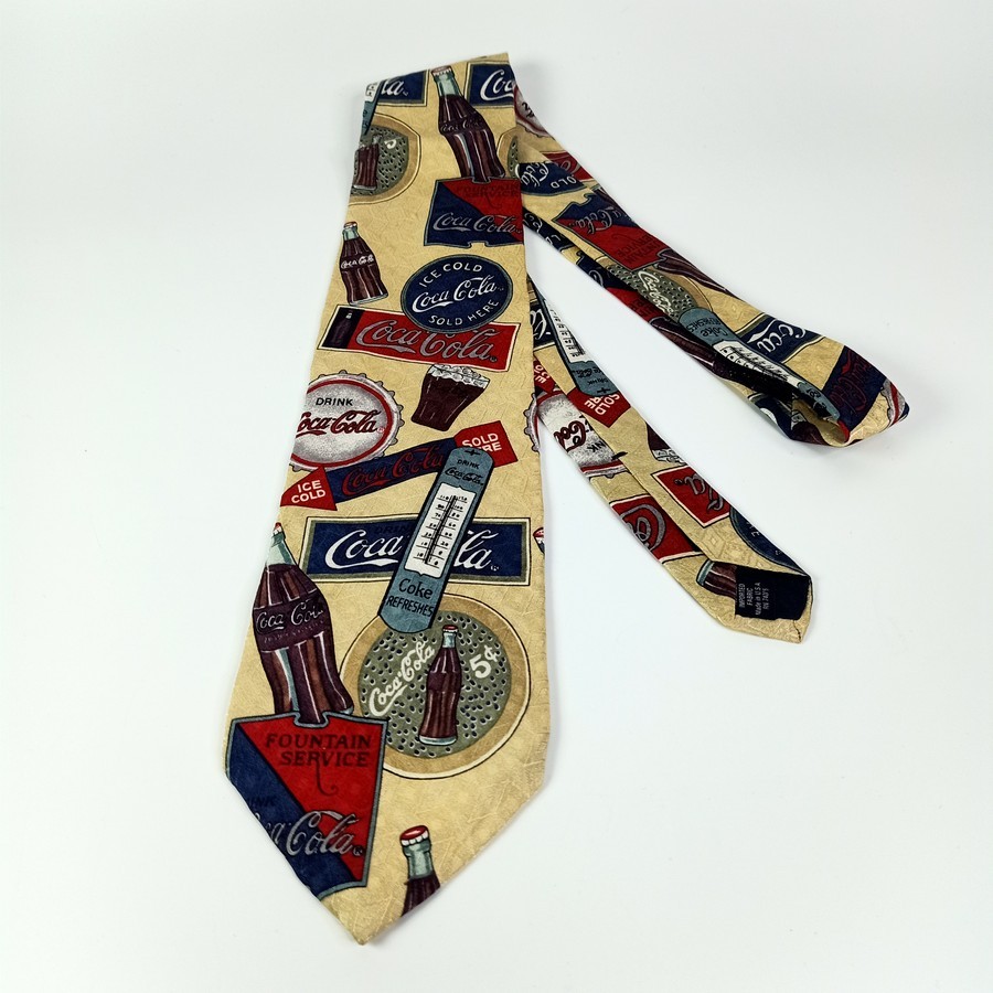 เนคไท วินเทจ Vintage Coca Cola Coke Tie Silk Made in USA | Shopee Thailand