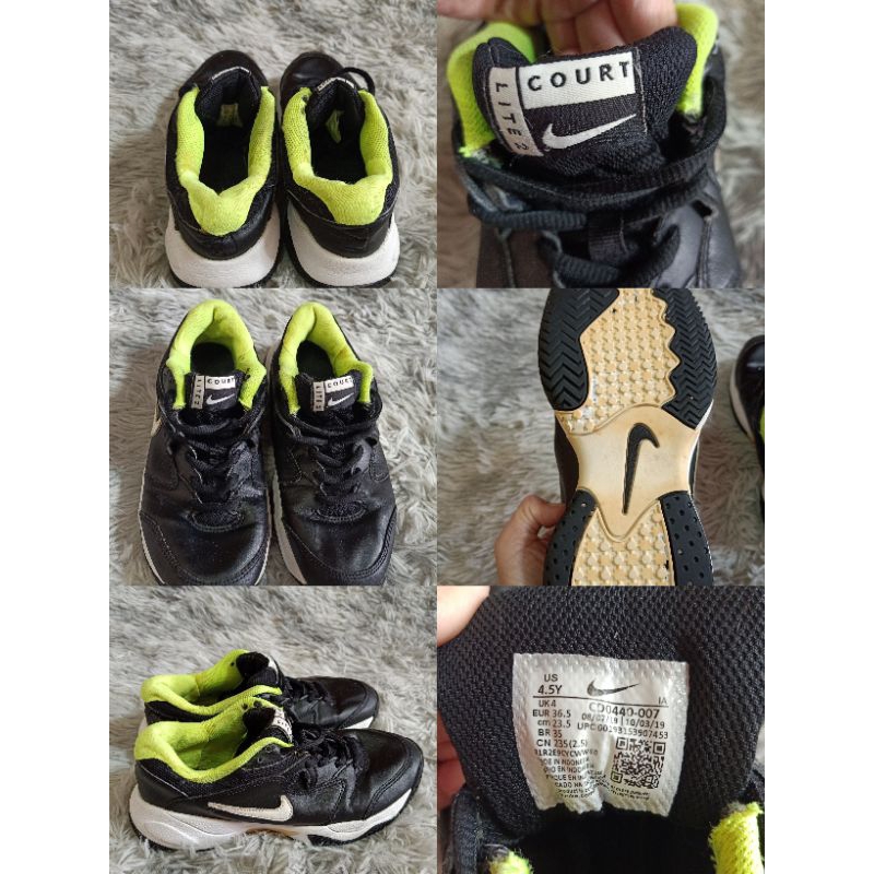 รองเท้าผ้าใบ #NIKE SIZE 36.5 หนังสีดำ ยาว 23.5 ซม. | Shopee Thailand