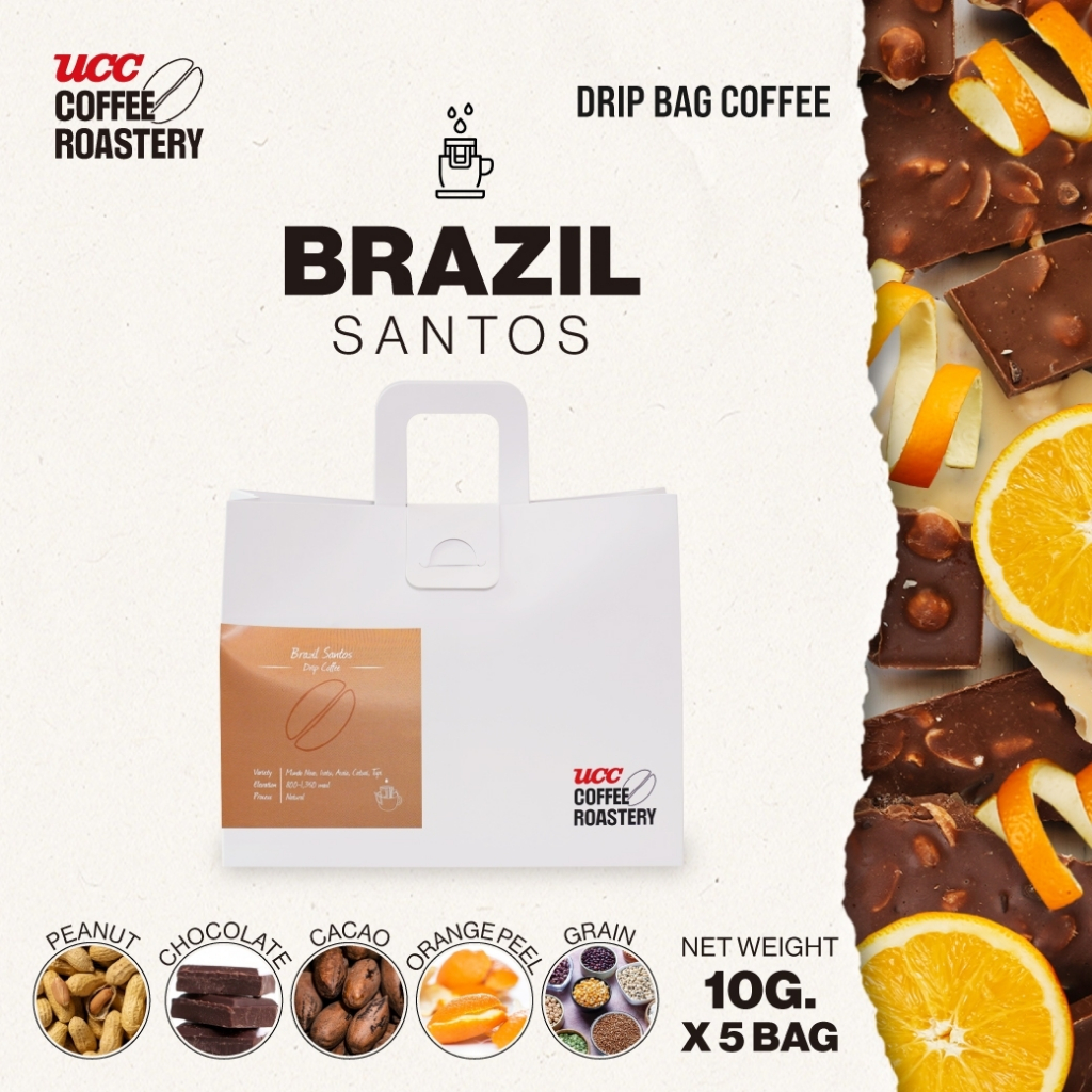 UCC Roastery - BRAZIL SANTOS (COFFEE DRIP) กาแฟดริปแบบซอง (10g×5bags ...