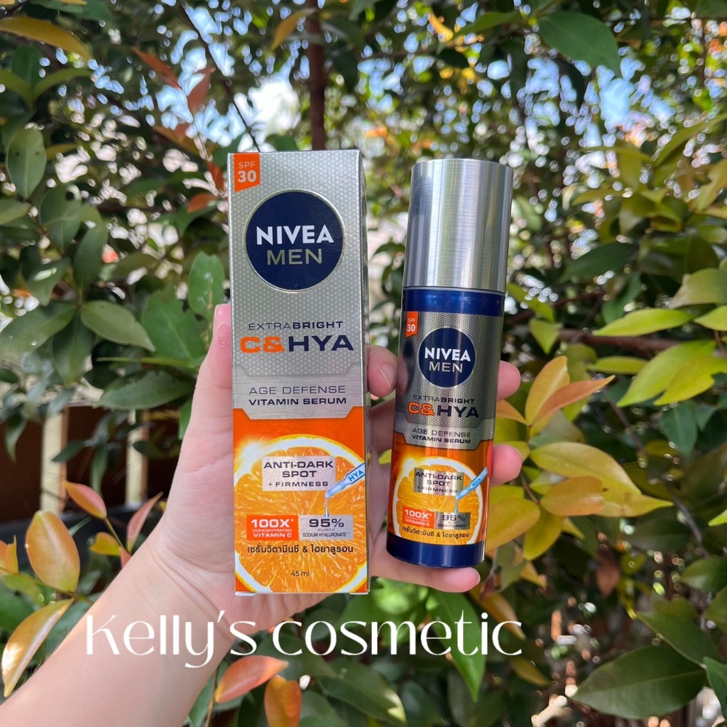 Nivea Men Extra Bright C Hya Age Defense Vitamin Serum SPF30 45ml. เซ ...