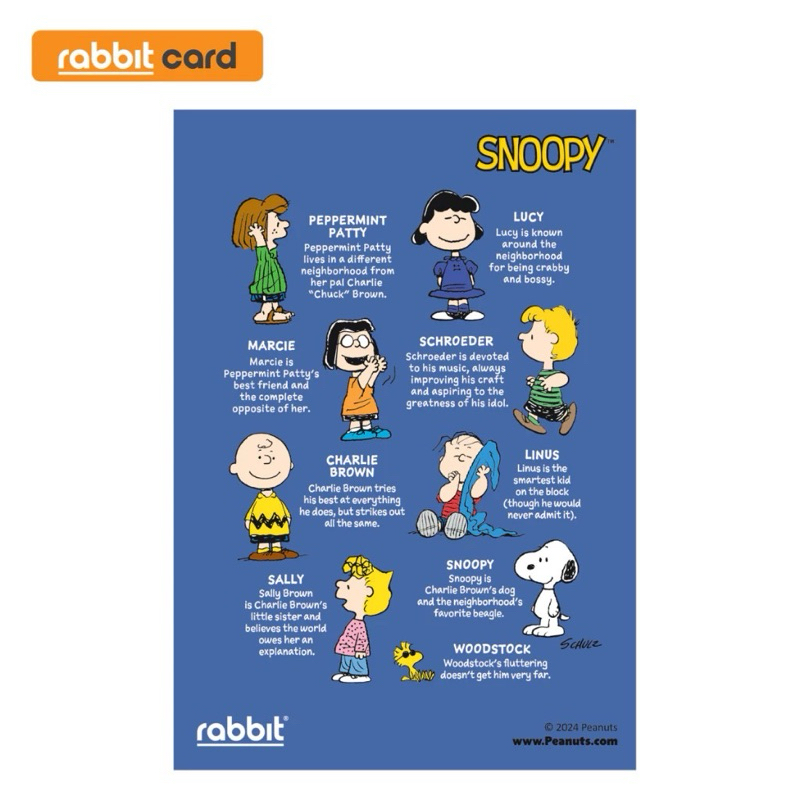 [พร้อมส่ง] Rabbit Card บัตรแรบบิท Snoopy สำหรับบุคคลทั่วไป (Friendship ...