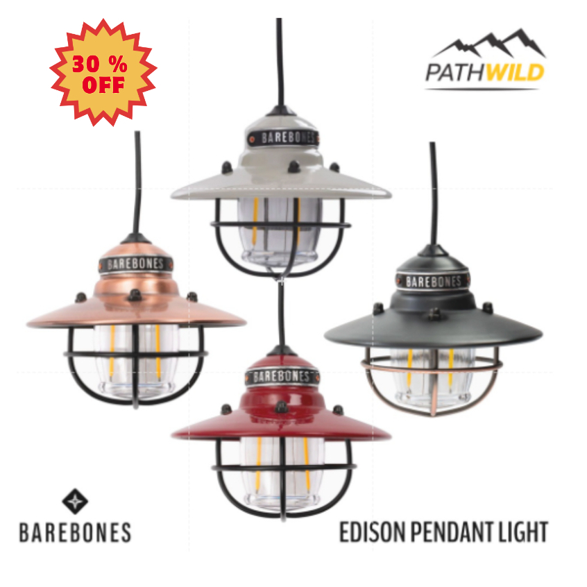 โคมไฟ LED สไตล์วินเทจ BAREBONES EDISON PENDANT LIGHT ใช้พลังงานจาก POWER BANK ให้ทั้งแสงสว่าง ...