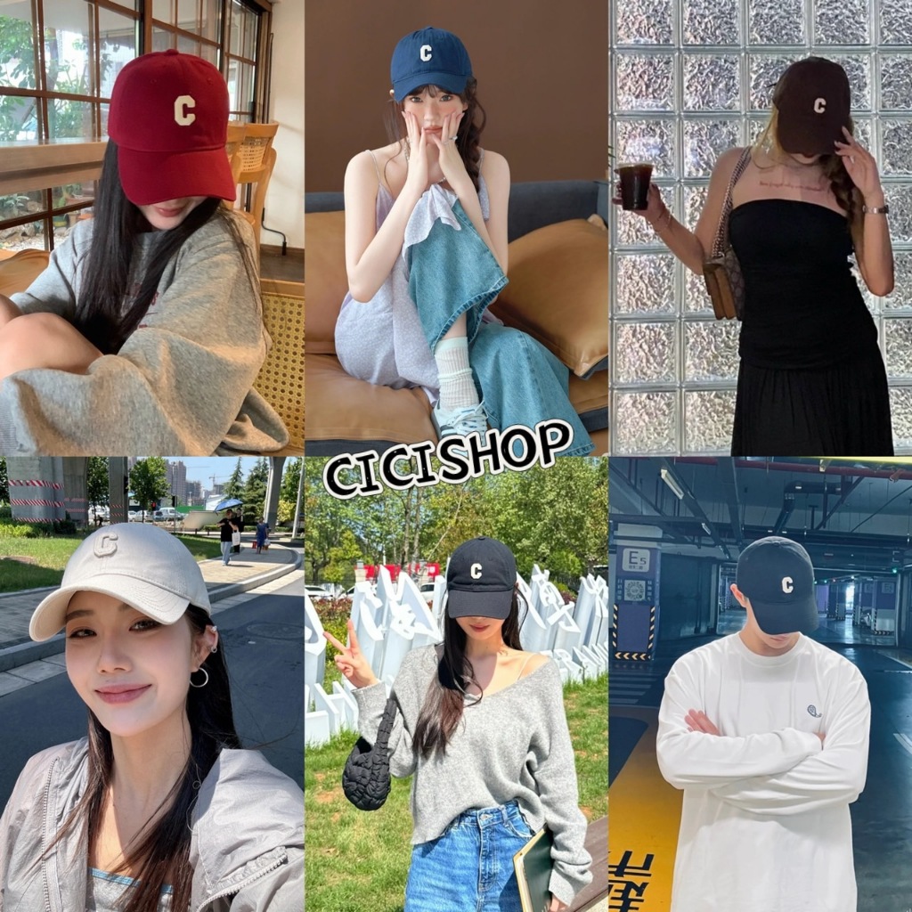 cicishop (C12) หมวกเบสบอล หมวกแกป ปักอักษร ทรงสวย แมทช์ง่าย สไตล์เท่ | Shopee Thailand