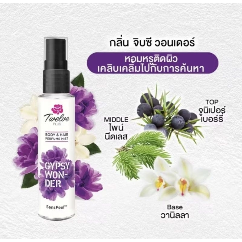 Twelve Plus Body & Hair Perfume ทเวลฟ์ พลัส บอดี้ & แฮร์ เพอร์ฟูม 25ml ...