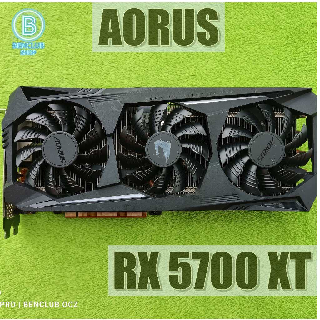 การ์ดจอ Aorus RX 5700 XT 8GB(ตัวหายาก) ต่อไฟ 8+8 pin Graphic Card มือ ...
