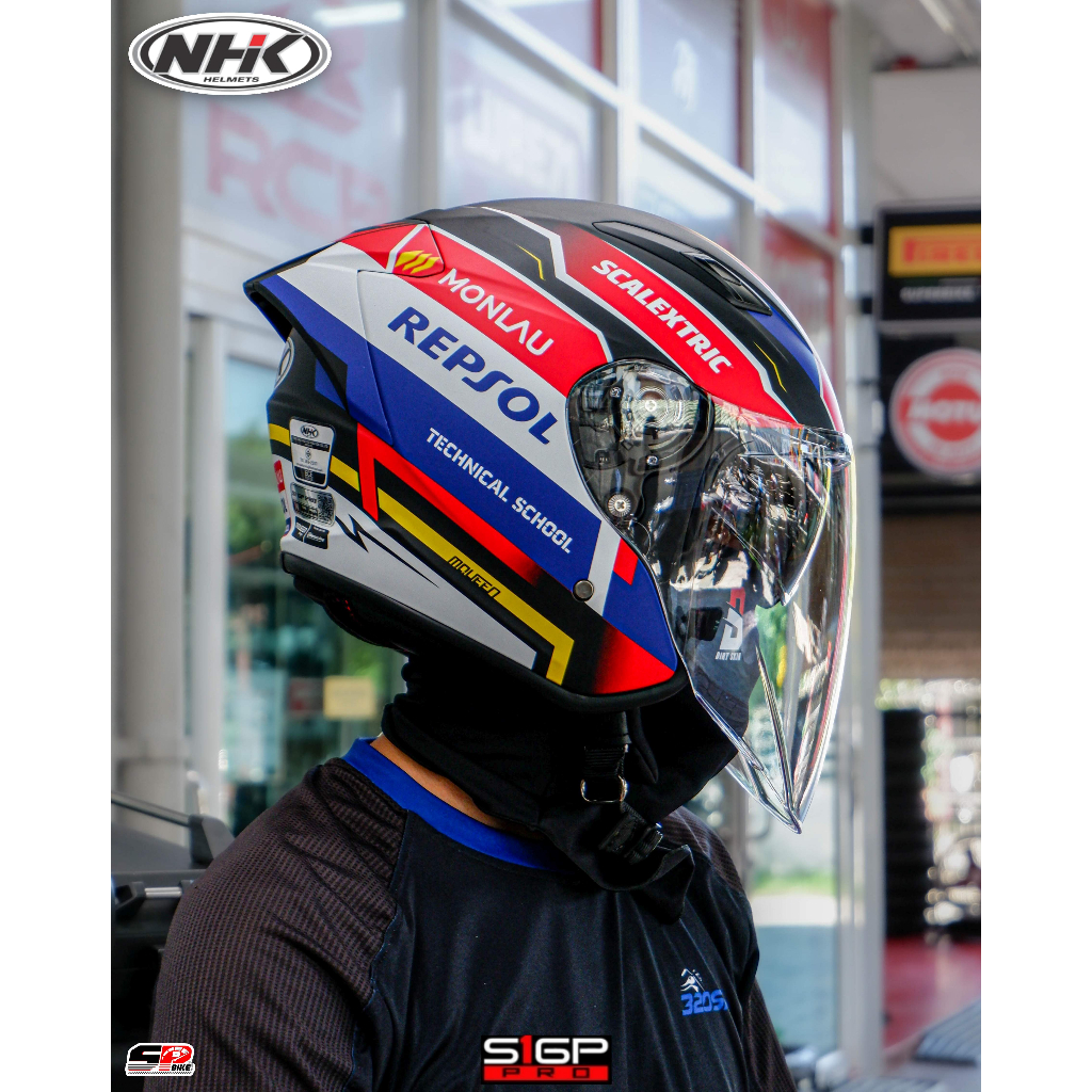 หมวกกันน็อคครึ่งใบ NHK รุ่น S1 GP PRO 4 ลายใหม่ ส่งไว!!! (แถมเสื้อเฉพาะ ...