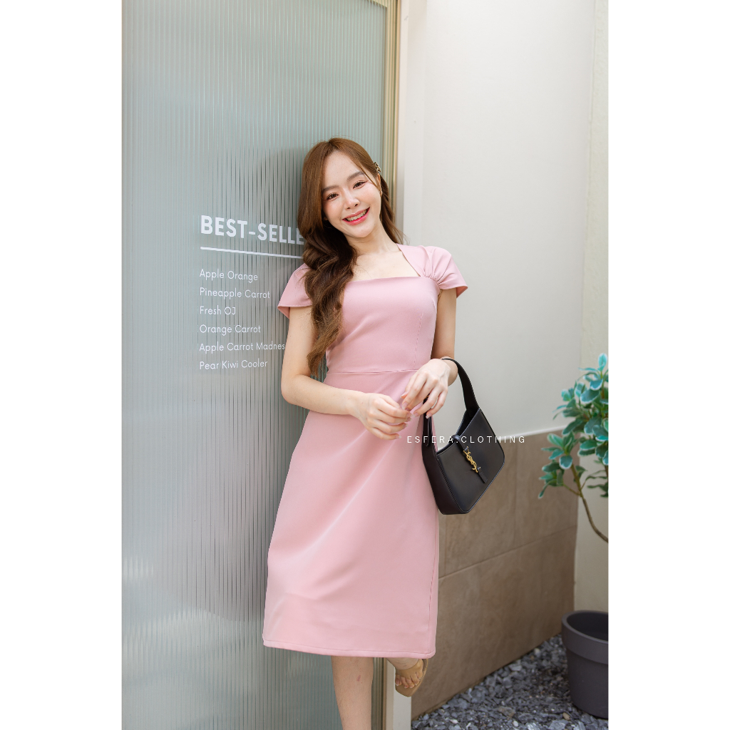 DR076-2 Basic Prim Dress เดรสน่ารัก | Shopee Thailand