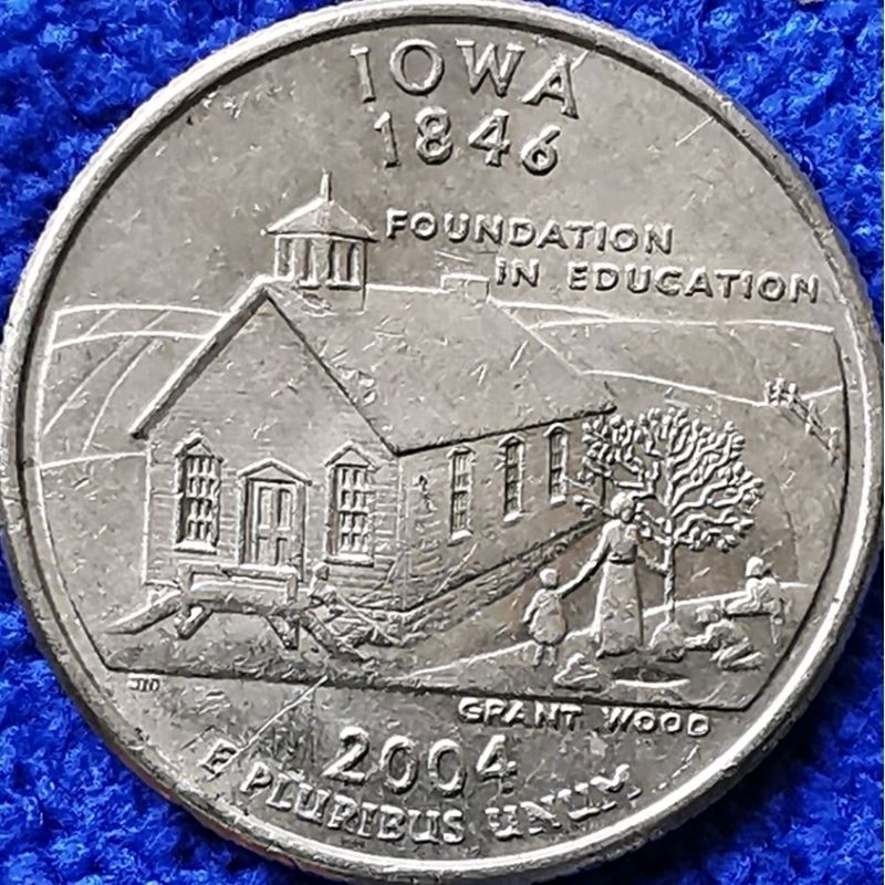 เหรียญ สหรัฐอเมริกา USA, 1 Quarter, (ชุด State Quarter, Iowa), # 3064T ...