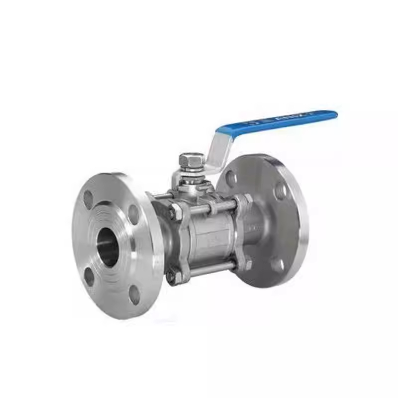 Q41F-16P สามชิ้นหน้าแปลนวาล์วน้ำสวิทช์ 304 สแตนเลส คู่มือท่อวาล์วแรงดันสูง DN25Stainless Ball ...