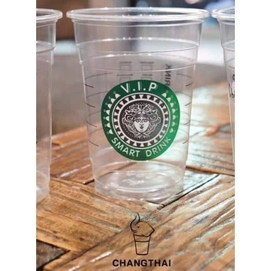 (แก้วช้างไทย) แก้ว PP ทรงสตาร์บัค 12oz. 16oz. 20oz. 22oz. 32oz. แบบเรียบใสและแบบเรียบลาย (US ...