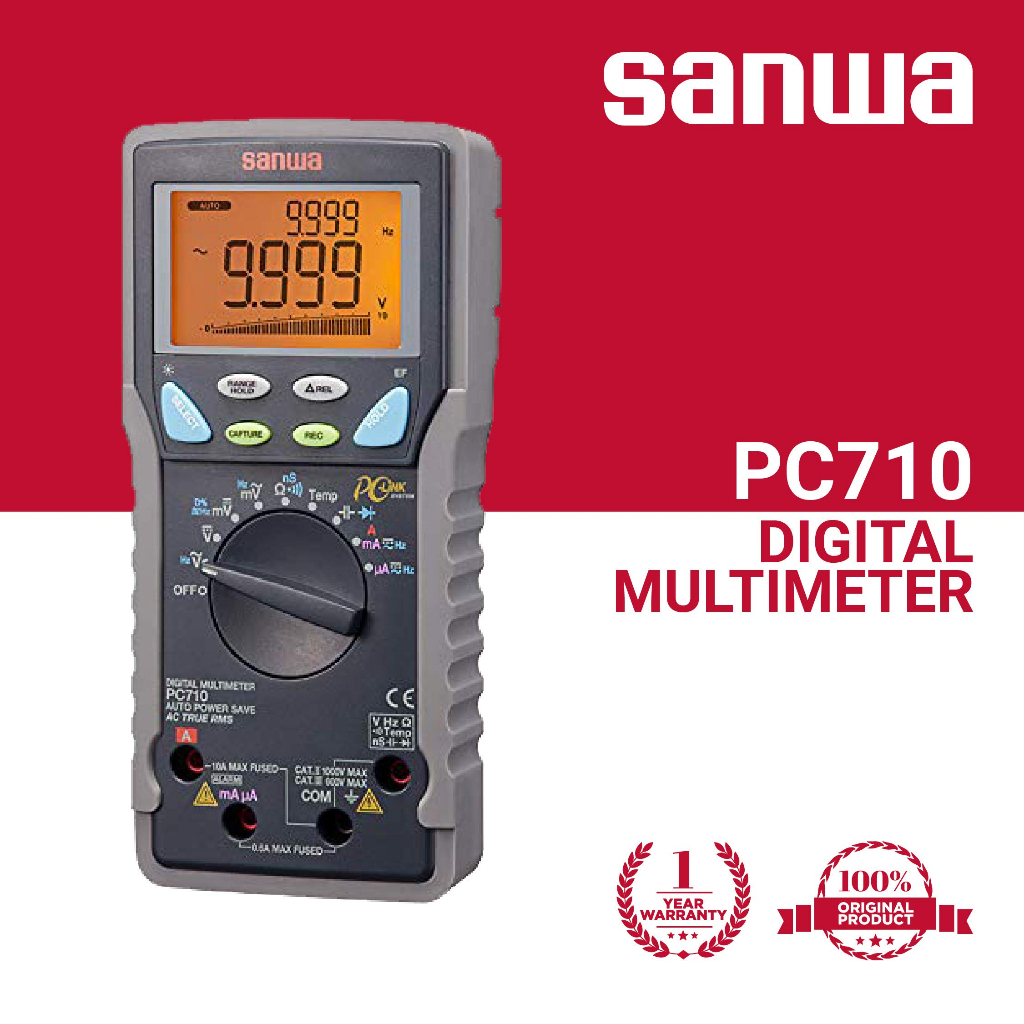 SANWA PC710 ดิจิตอลมัลติมิเตอร์ digital multimeter high Accuracy | Shopee Thailand