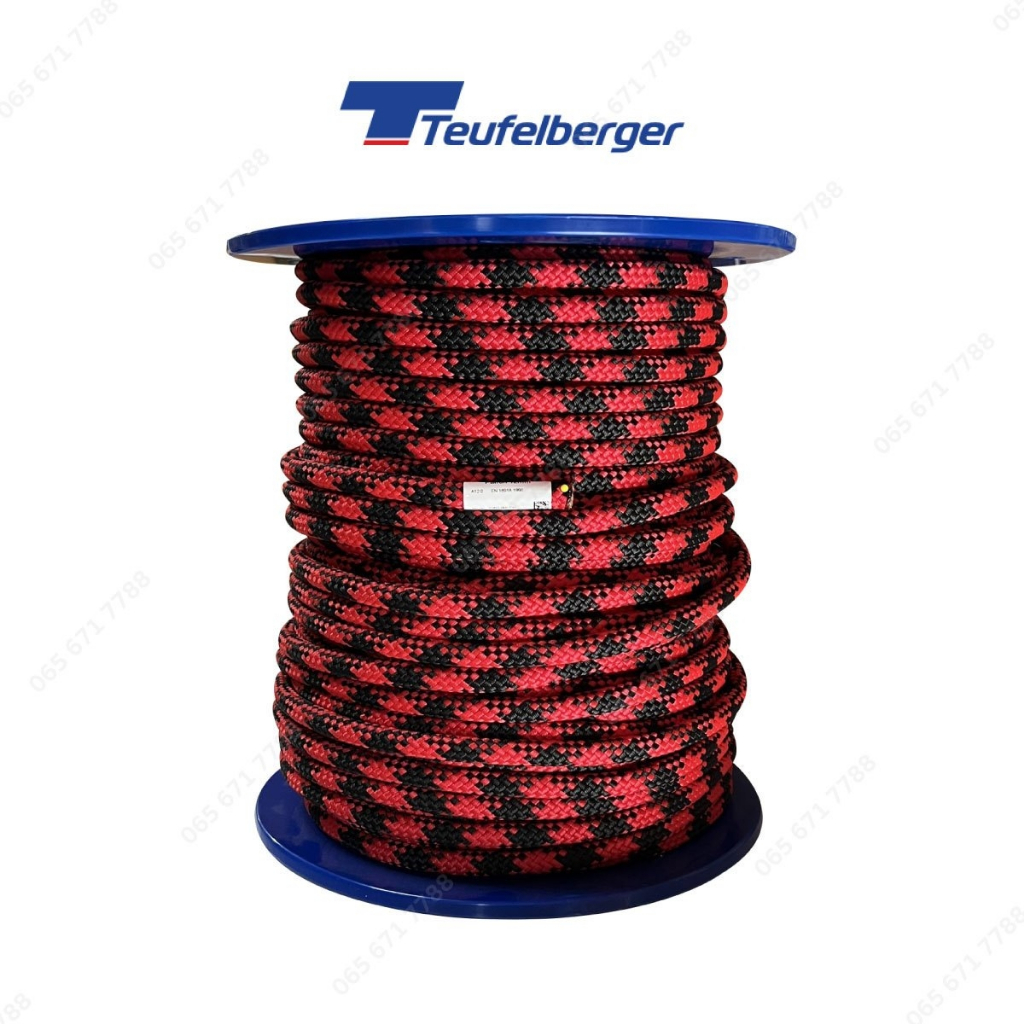 เชือกโรยตัว เชือกกู้ภัย เชือกปีนเขา Patron Static Rope Red Black12 Mm