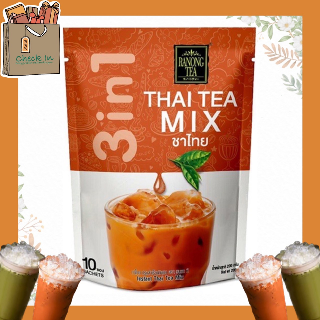 ชาไทย เรนองที 2 รสชาติ มัทฉะ ชาเขียว ชาไทย RANONG TEA Matcha Green Tea Latte THAI Tea Mix ...