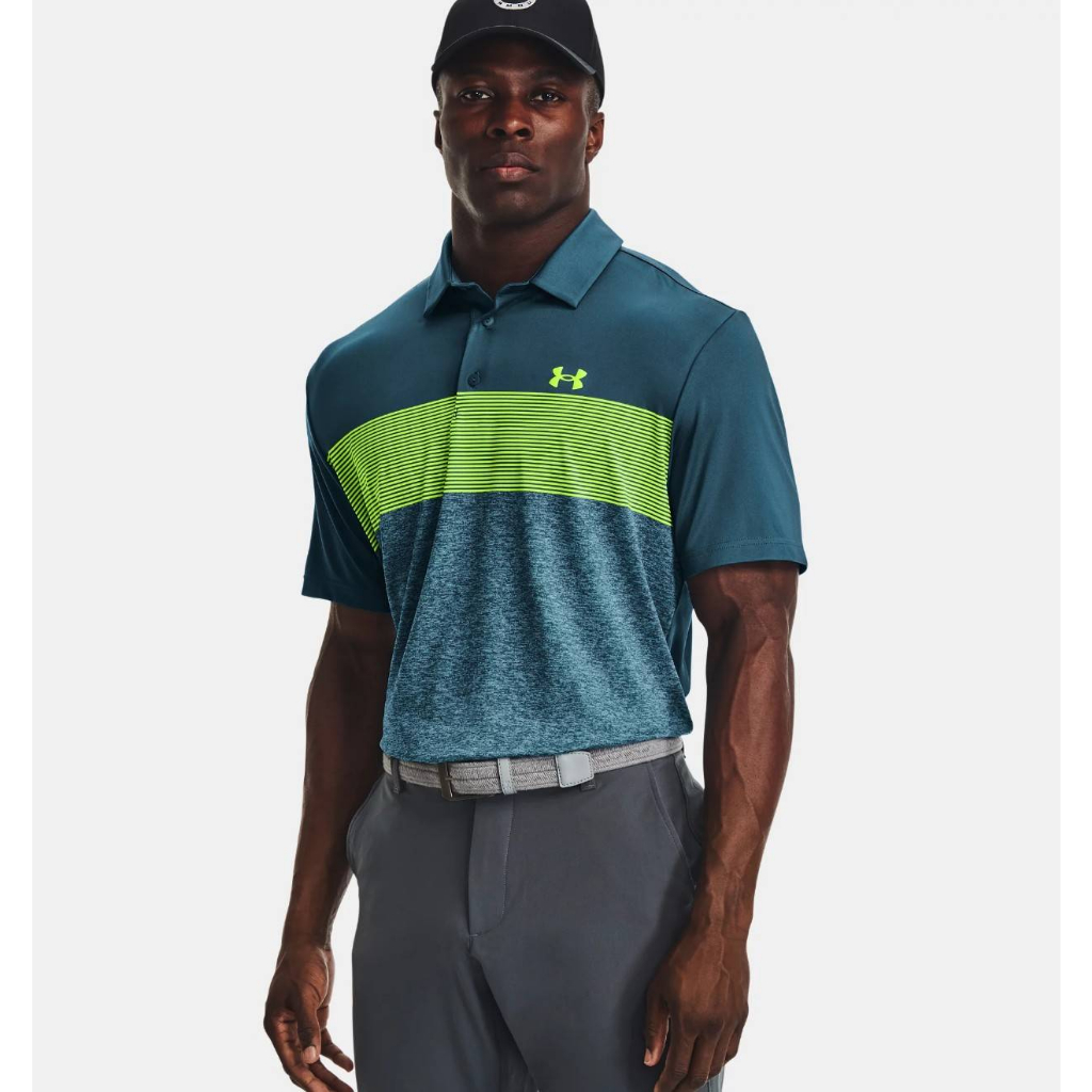 ของแท้ 100% เสื้อโปโล UA Playoff 3.0 Stripe สำหรับผู้ชาย | Shopee Thailand