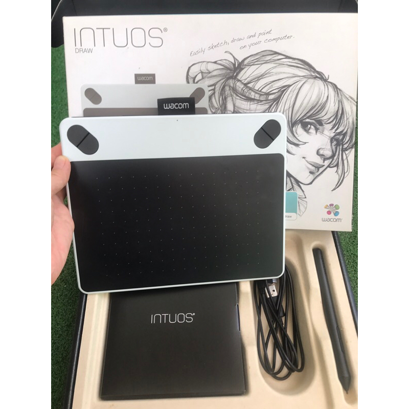 (มือสอง) Wacom Intuos Draw Pen Small เมาส์ปากกา (CTL-490/W0-C) สีขาว | Shopee Thailand