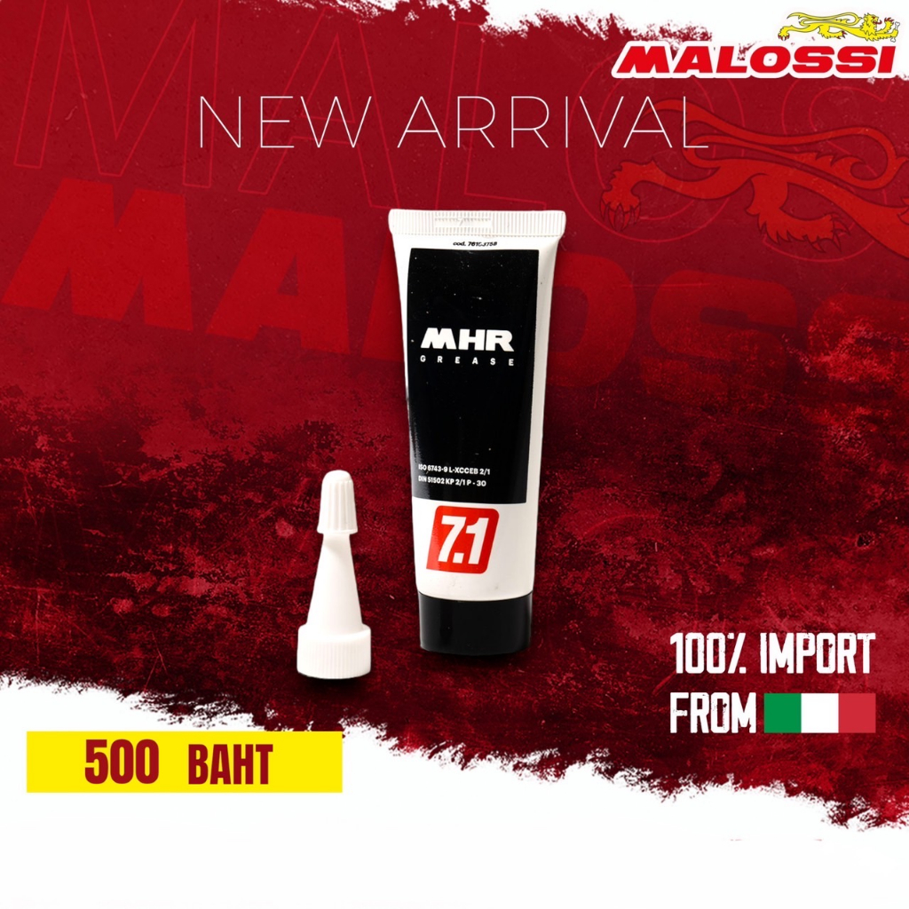 จารบี MALOSSI TUBE OF LUBRICATING GREASE 7.1 MHR GREASE GR.40 CODE : 7615375B | Shopee Thailand