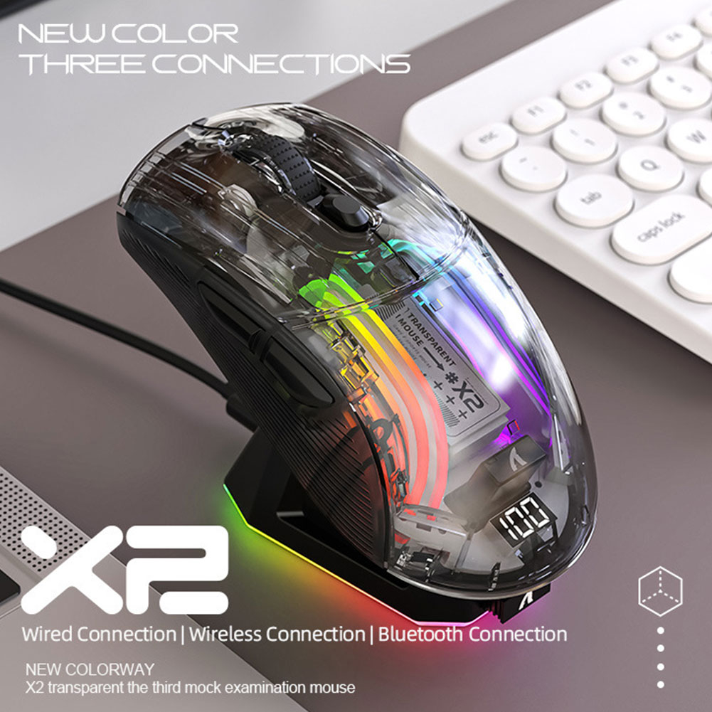 Attack Shark X2PRO RGB เมาส์เกมมิ่งไร้สาย PAW3212 2.4G พร้อม7ปุ่ม 5 DPI ...
