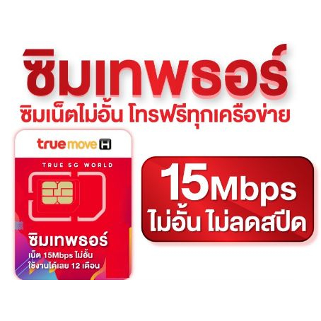 ซิมเทพธอร์ Sim Thor ซิมเทพทรู 15Mbps ไม่อั้น 1 ปี | Shopee Thailand