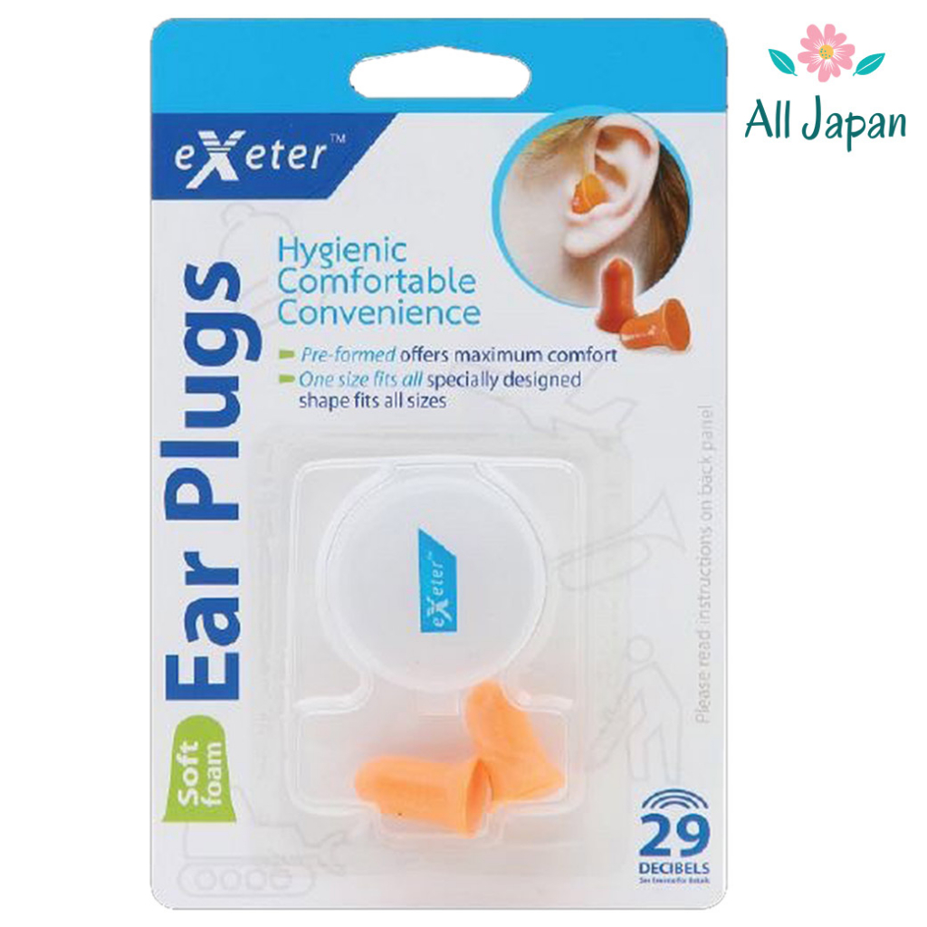 🌸ที่อุดหู Exeter Soft Foam Ear Plugs เอ็กซ์เตอร์ ซอฟท์โฟม เอียร์ปลั๊ก 1 ...