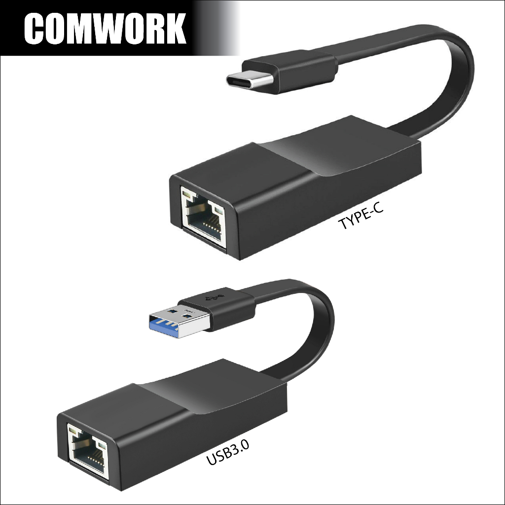 สายแปลง USB to LAN 1Gbps RJ45 1000Mbps BLACK RTL8153 | Shopee Thailand
