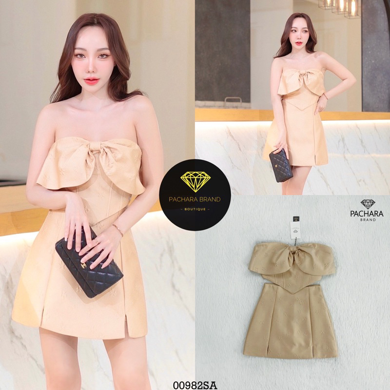 ชุดเซทเซ็กซี่ ชุดไปงานสีทอง งานป้าย Pachara | Shopee Thailand