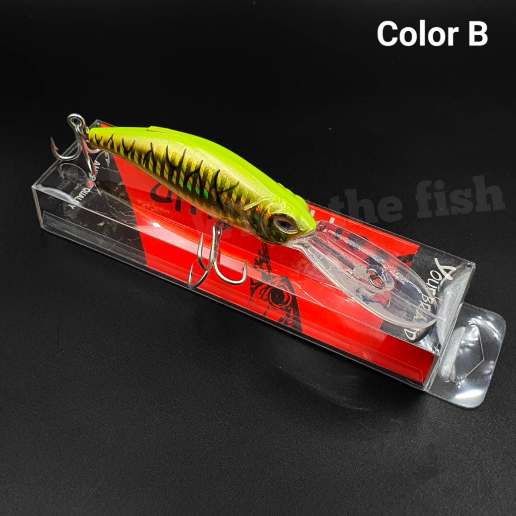 เหยื่อปลั๊กดำลึก 8.5cm 17g พร้อมตัวเบ็ด 4x ดำลึก2.5m-3.5m เหยื่อปลั๊กลอย ปลั๊กดำน้ำลึก เหยื่อ ...