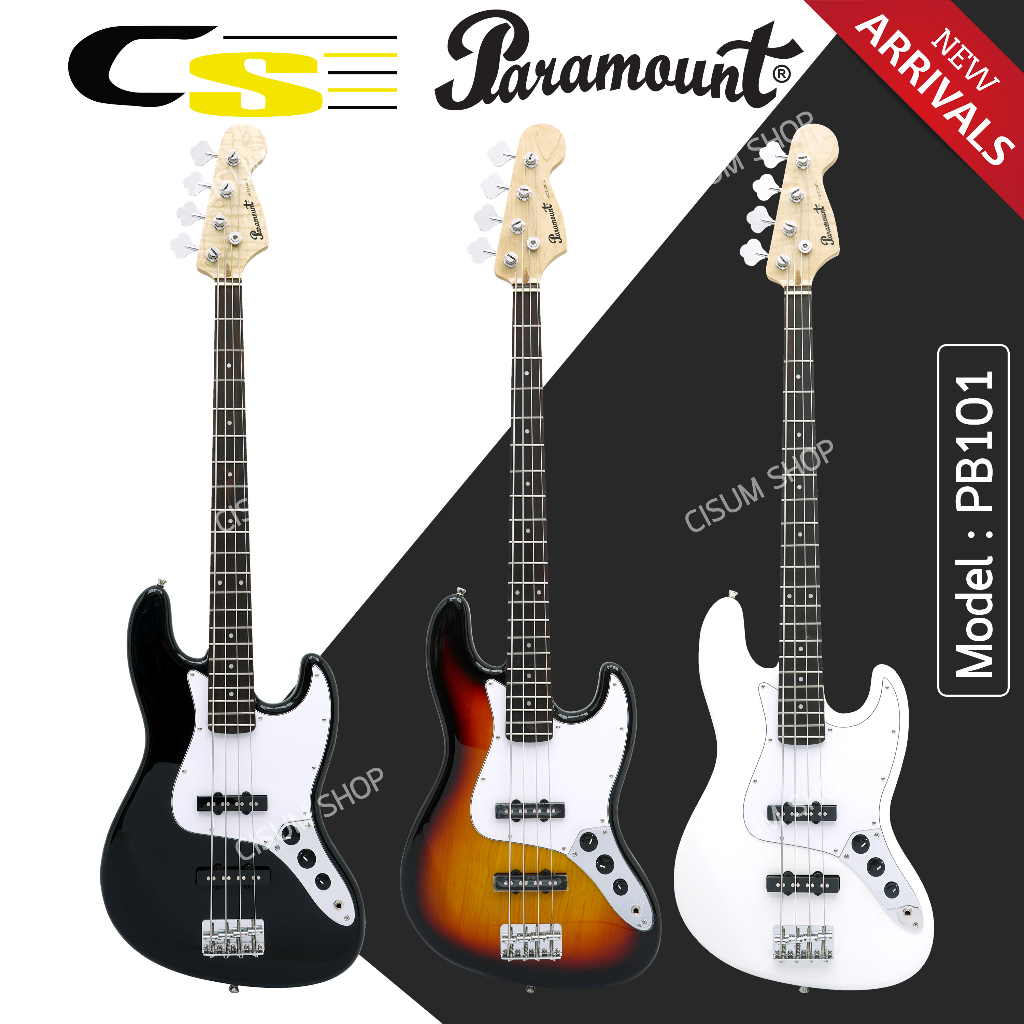 Paramount PB101 Jazz Bass กีตาร์เบส 4 สาย Jazzsonic ไม้เบสวู้ด คอเม ...