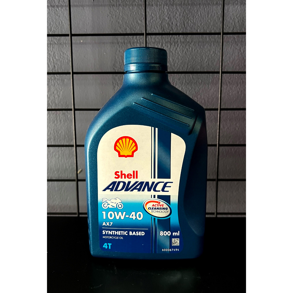 น้ำมันเครื่องรถมอเตอร์ไซค์ SHELL ADANCE AX7 4T 10W-40 SYNTHETIC BASED ขนาด 0.8L | Shopee Thailand
