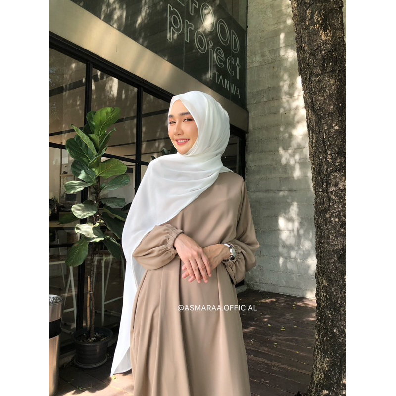 Abaya basic อบาย่า เดรสยาว ชุดมุสลิม แฟชั่นชุดมุสลิม ชุดยาว | Shopee Thailand