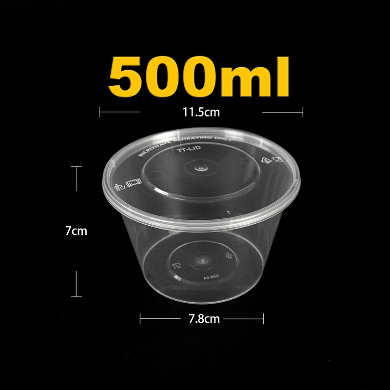 กล่องใส่อาหารพลาสติกสีดำใส/300/450/500ml (แพ็ค25ชุด) | Shopee Thailand