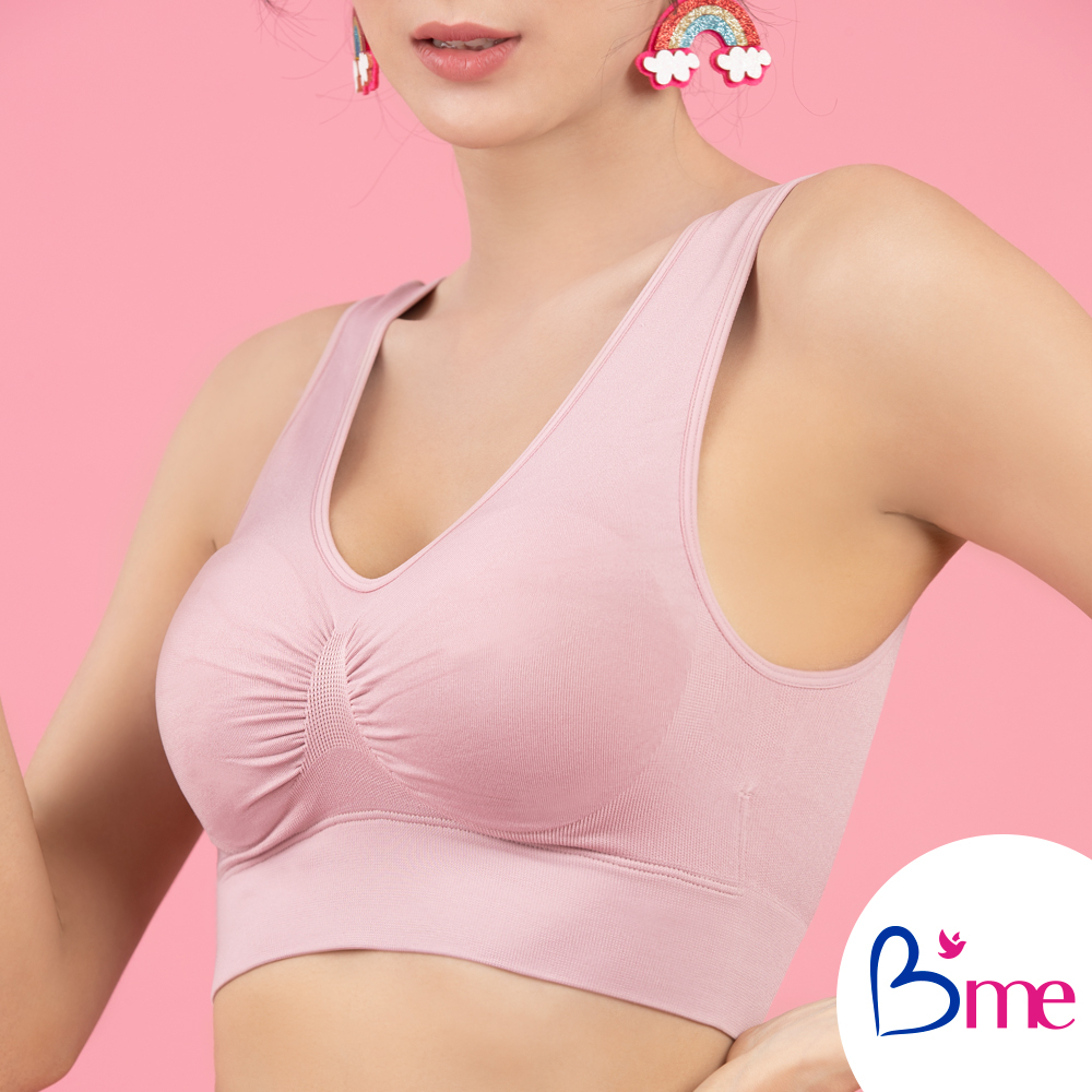 B'ME BY WACOAL บราไร้โครงแบบสวมหัว SEAMLESS รูปแบบไร้รอยตะเข็บ โอบกระชับทรวงอกพอดี ฟองน้ำรอง ...