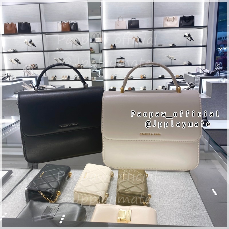 กระเป๋า Charles & Keith รุ่น Front Flap Top Handle Bag : CK2-80160156 ...