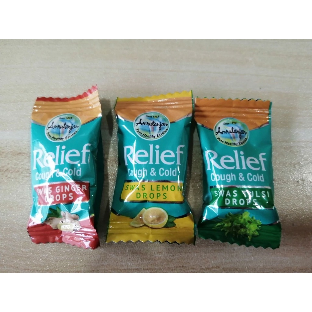 (1เม็ด) ลูกอม Amrutanjan Relief Candy คละรส บรรเทาอาการระคายเคืองคอ ...