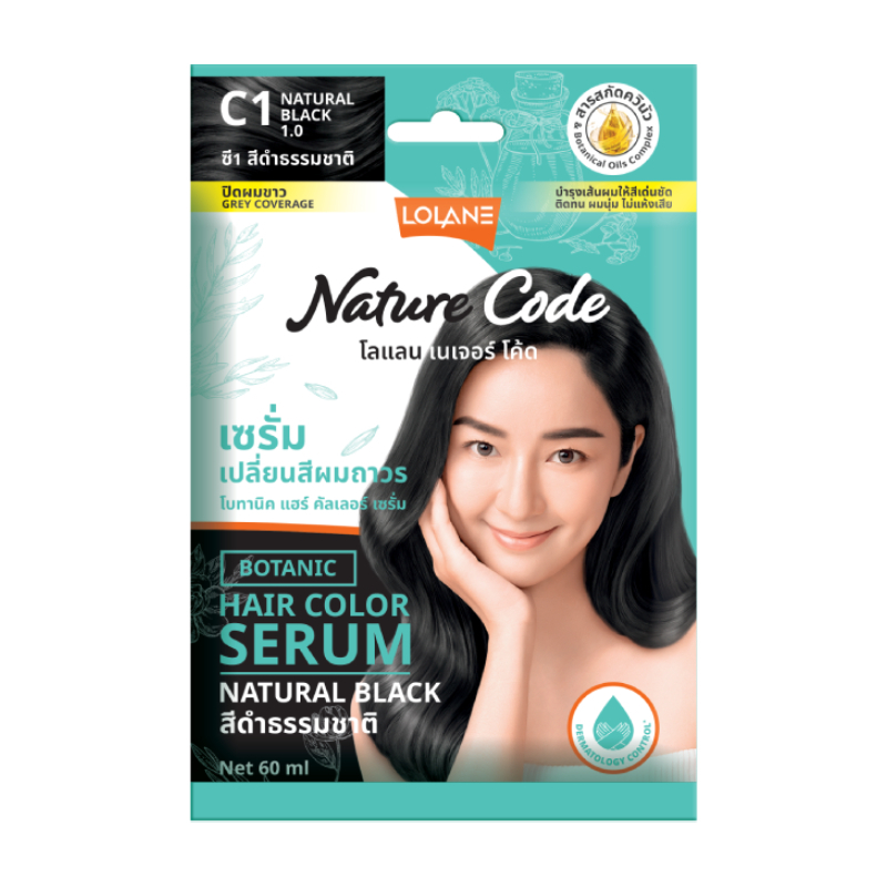 Lolane Nature Code Botanic Hair Color SERUM 30+30 ml. โลแลน เนเจอร์ โค้ด เซรั่มเปลี่ยนสีผมถาวร ...