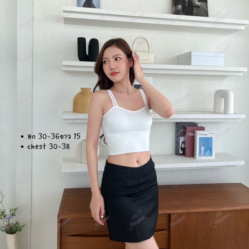 Devil Top มีฟองน้ำ สายเดี่ยวมีฟองน้ำ (429) | Shopee Thailand