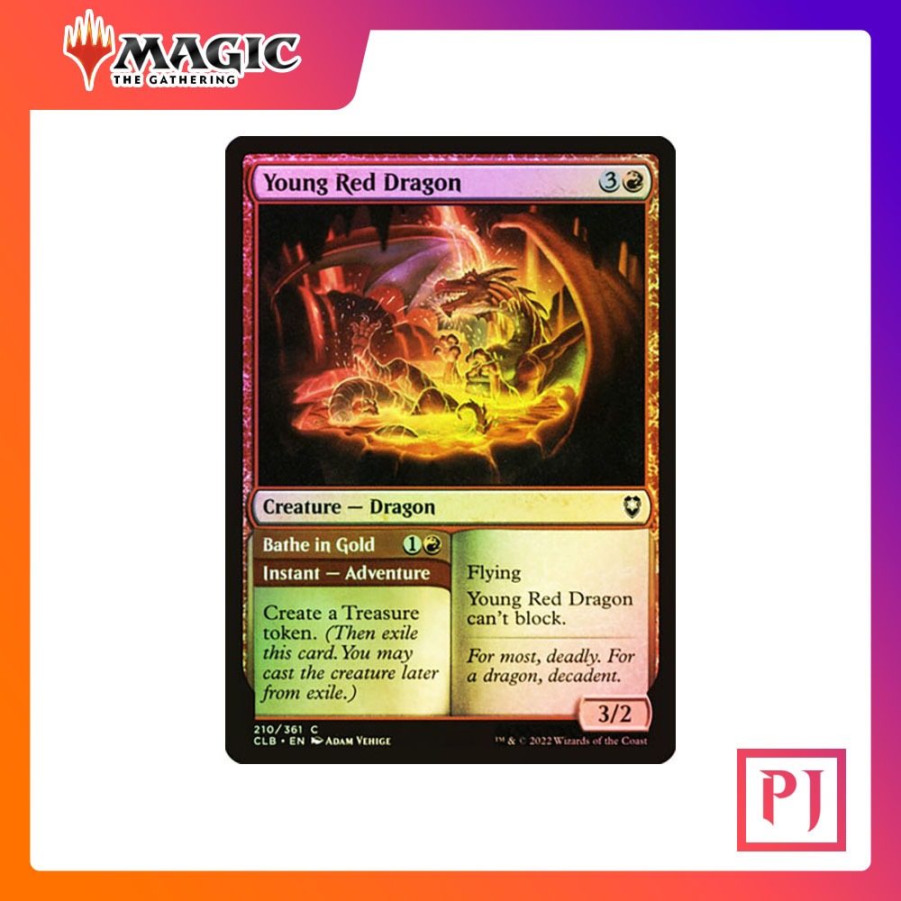 [MTG] Young Red Dragon [CLB] [RED] [COMMON] [FOIL] [ENG] (การ์ดเมจิค ...