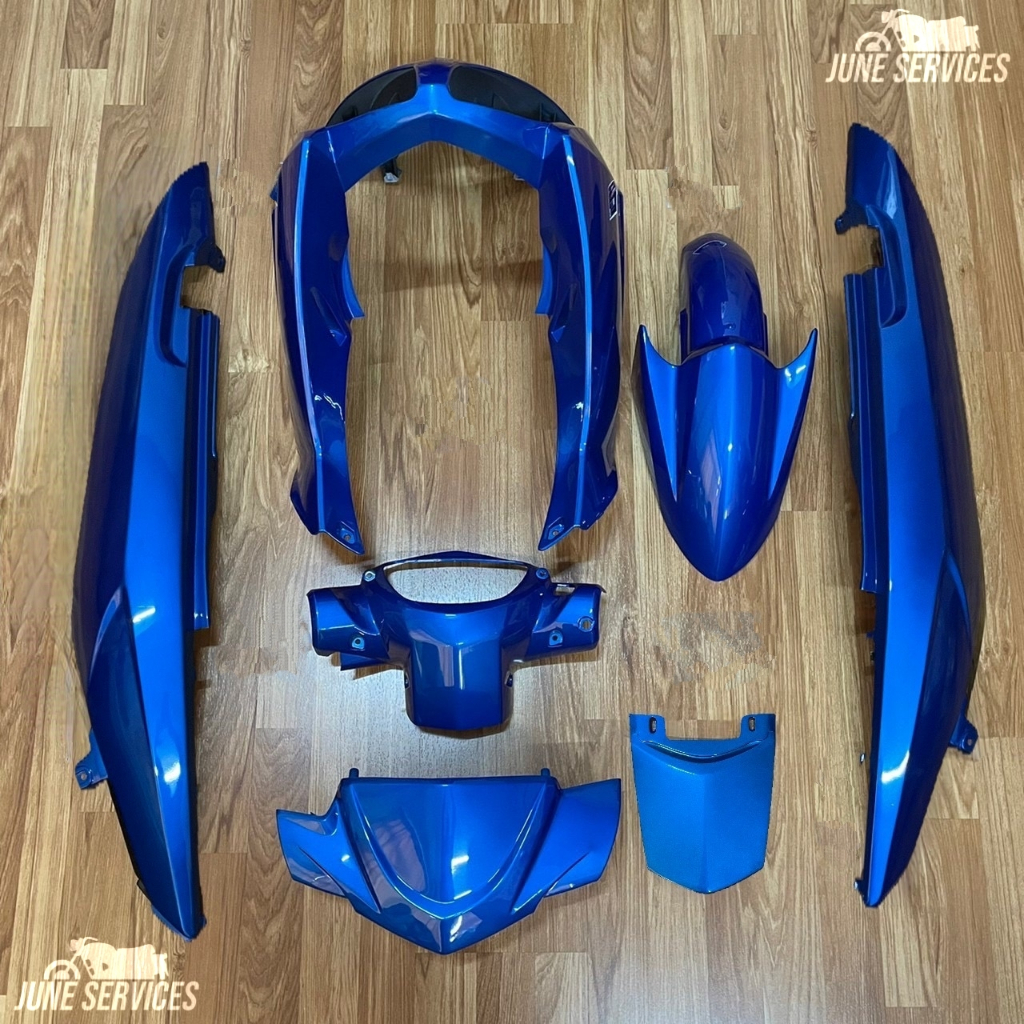 ชุดสี Nouvo mx 7 ชิ้น สีน้ำเงินล้วน ไม่ติดลาย | Shopee Thailand