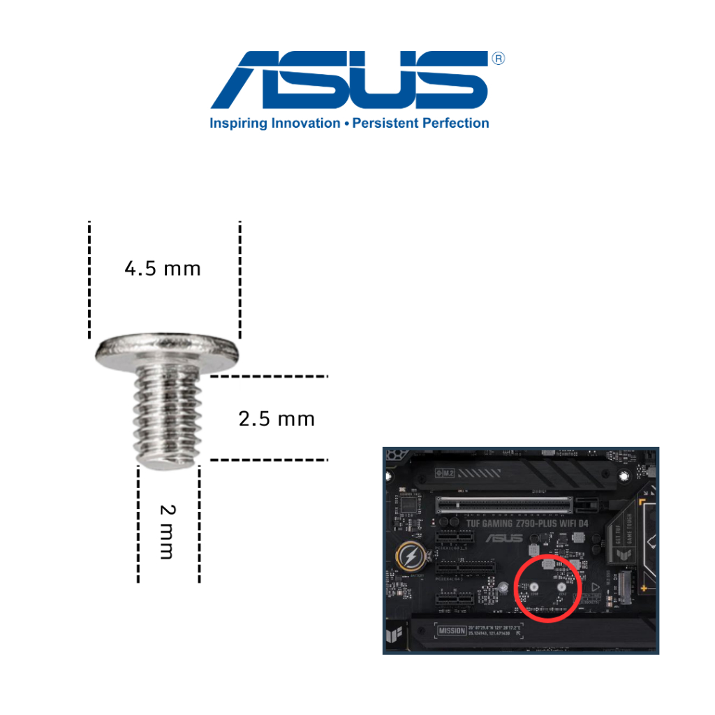 น๊อต M2 มีทั้งหมด3ยี่ห้อ ( ASUS MSI GIGABYTE ) น็อต ssd m.2 nvme ...