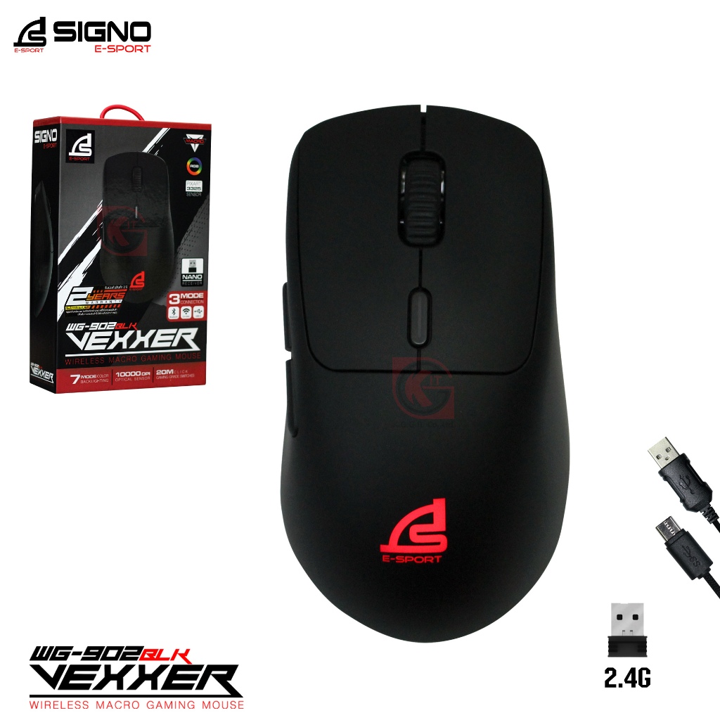 เมาส์เกมมิ่งไร้สาย SIGNO รุ่น WG-902 VEXXER Wireless Macro Gaming Mouse ...