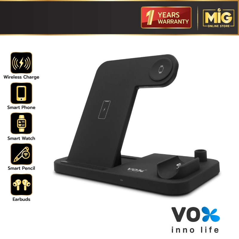Vox แท่นชาร์จไร้สาย 4 in 1 Foldable Wireless Charger | Shopee Thailand