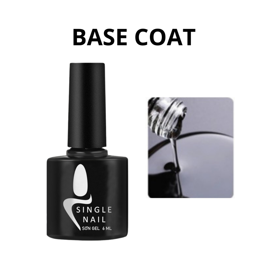เจลทาเล็บ Base Top coat 6ml ท็อปโค้ทเบสโค้ท เจลขัดเงา สีรองพื้น สีเจล ต้องใช้เครื่องอบเจลยูวีเจล ...
