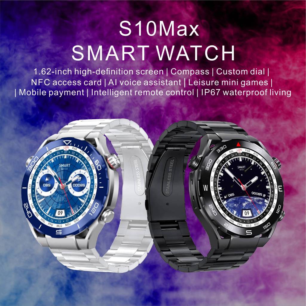 S10Max Smartwatch 46MM นาฬิกาอัจฉริยะ สมาร์ทวอช แชร์โล เข็มทิศ โทรเข้า ...