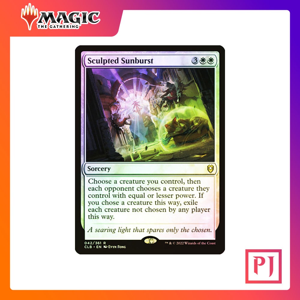 [MTG] Sculpted Sunburst [CLB] [WHITE] [RARE] [FOIL] [ENG] (การ์ดเมจิค ...
