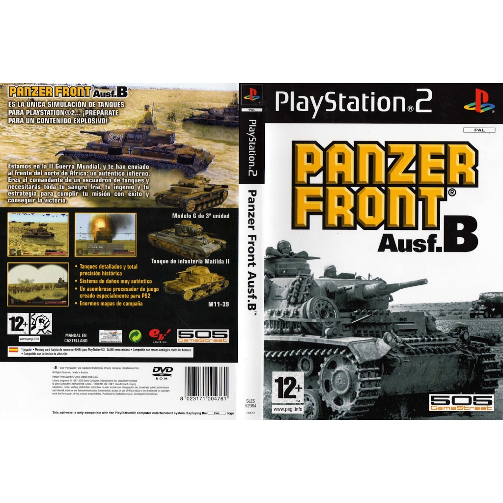 แผ่นเกมส์ PS2 Panzer Front Ausf.B สกรีนแผ่น คุณภาพ ส่งไว (DVD) | Shopee ...