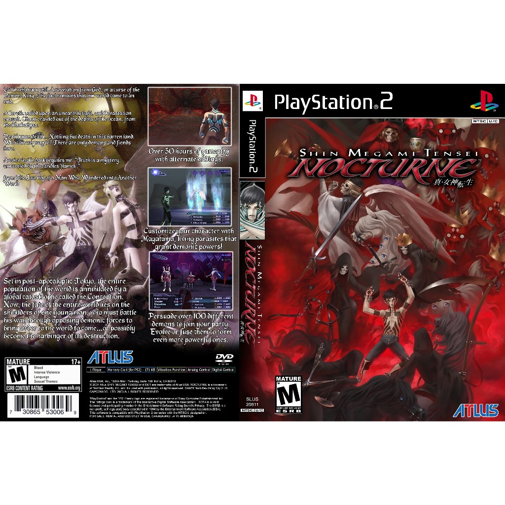 แผ่นเกมส์ PS2 Shin Megami Tensei - Nocturne สกรีนแผ่น คุณภาพ ส่งไว (DVD ...