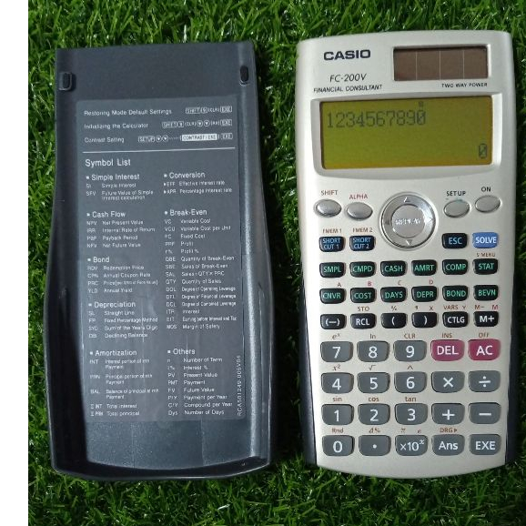 เครื่องคิดเลขการเงิน CASIO FC-100V และ CASIO FC-200V มือสอง (แถมคู่มือภาษาไทย) รายละเอียดด้านใน ...
